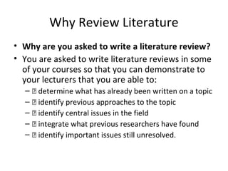 Title, abstract, introduction, literature review | PPT
