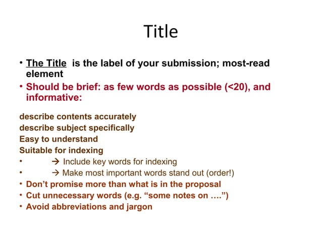 Title, abstract, introduction, literature review | PPT | Publishing ...