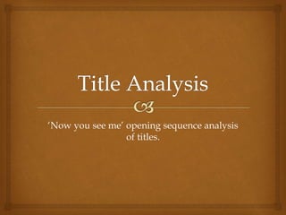 Title analysis | PPTX