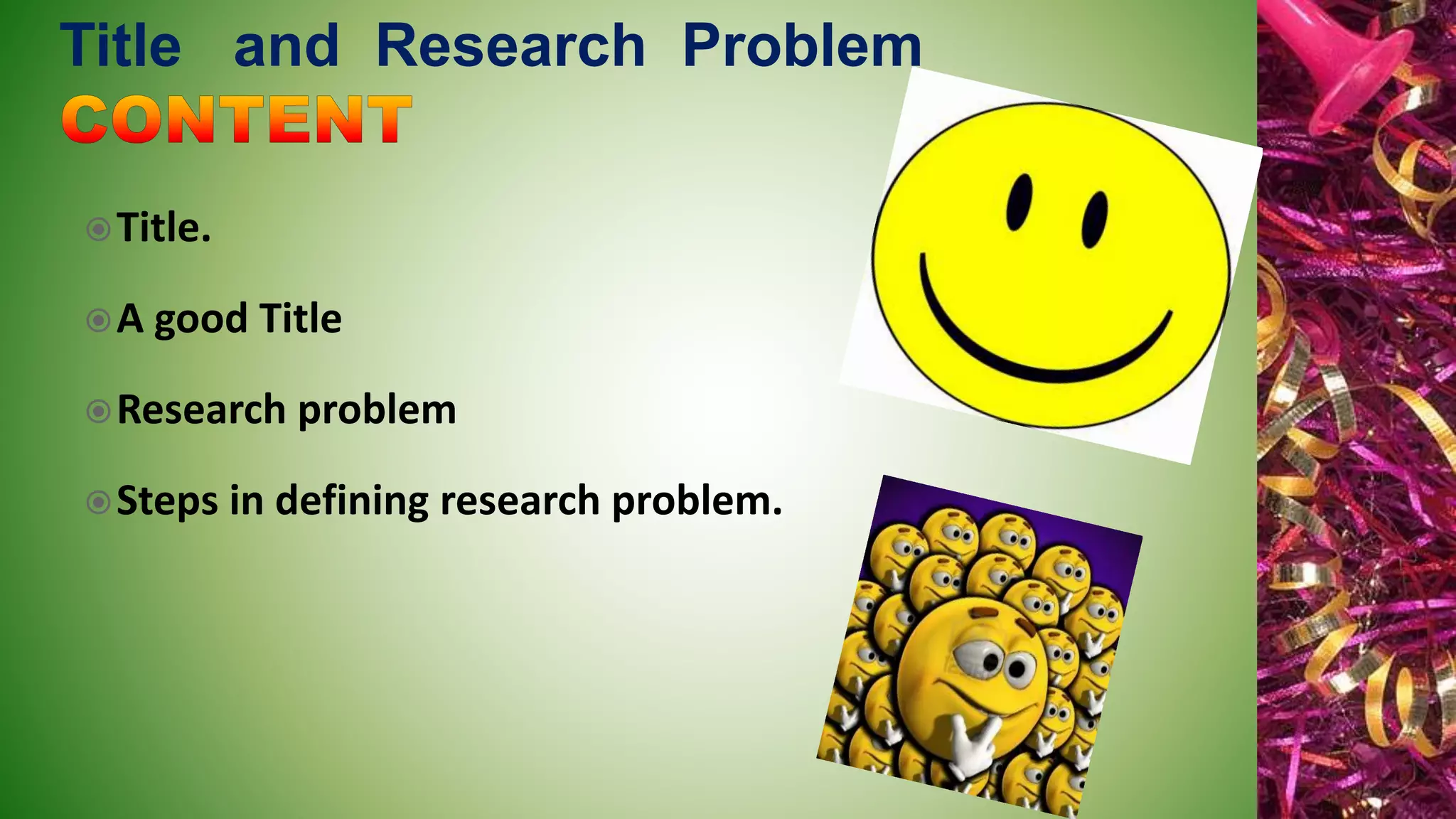Title and research problem | PPTX