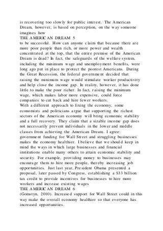 TitleBrandon Kings The American Dream Dead, Alive, or on Hol | DOCX