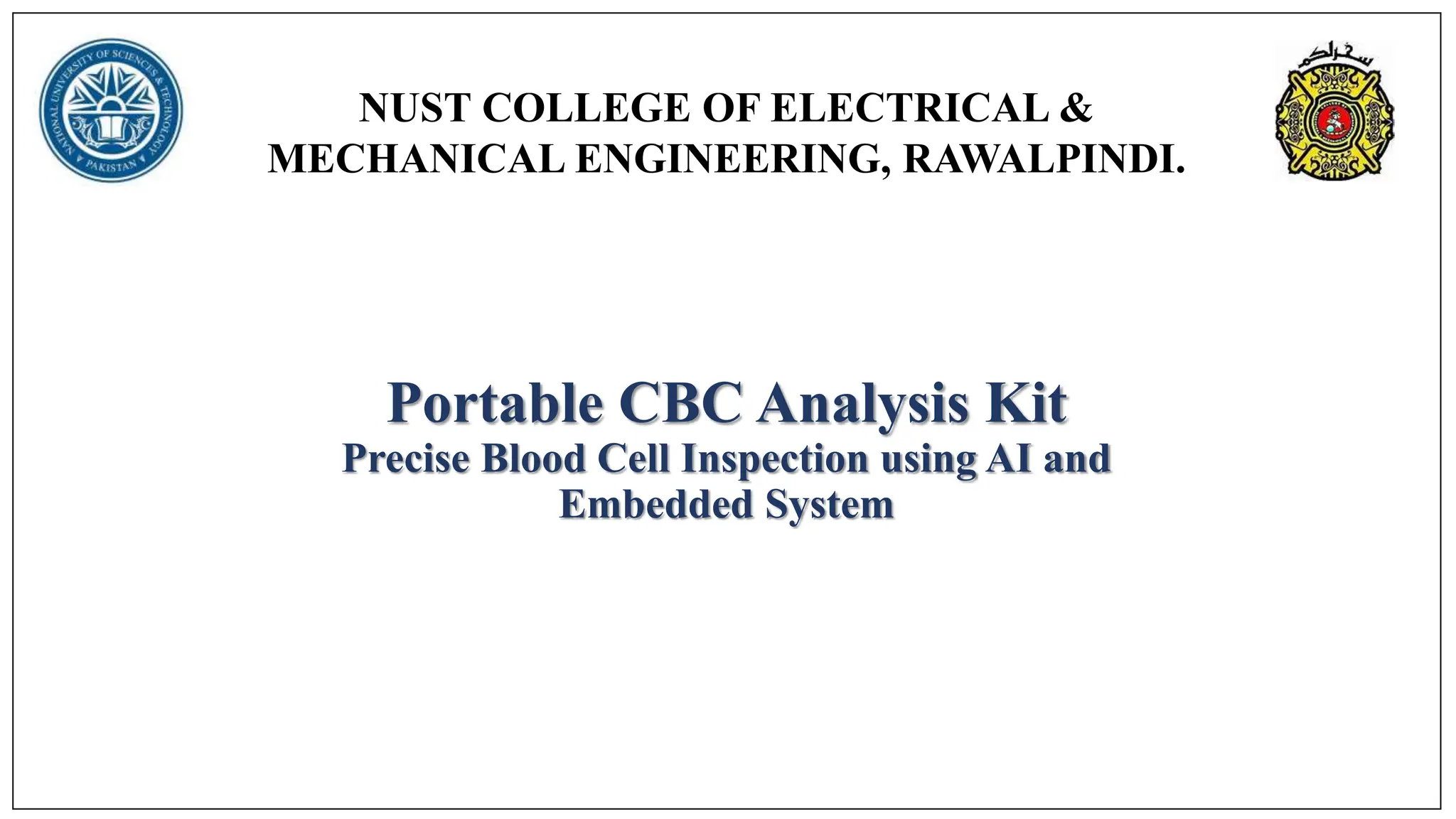 Title Defense on AI based portable CBC kit .pptx
