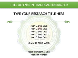 format of title proposal | PPTX