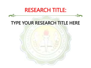 format of title proposal | PPTX