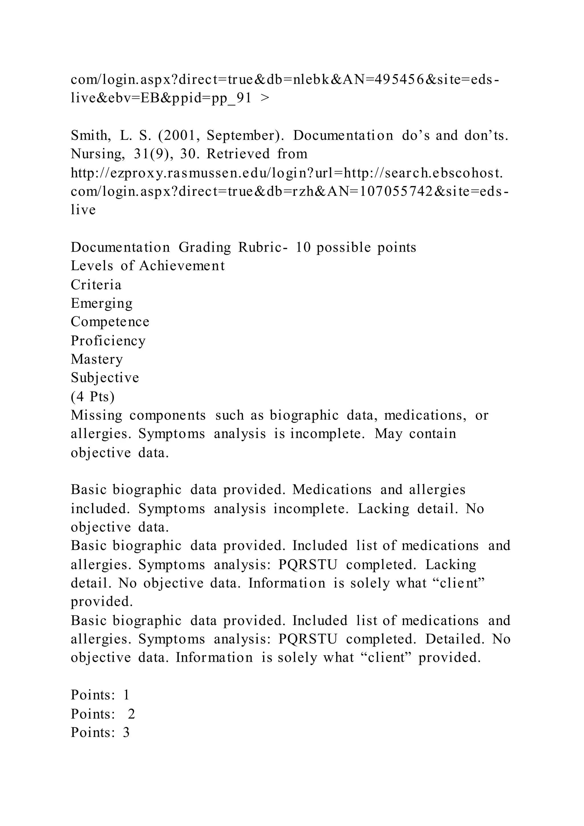 Title documentation of problem based assessment of the gastroi | DOCX | Medical Health