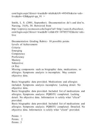 Title documentation of problem based assessment of the gastroi | DOCX | Medical Health