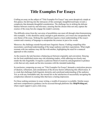 Title Examples For Essays.pdf