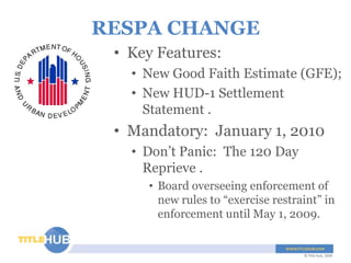 Title Hub RESPA | PPT