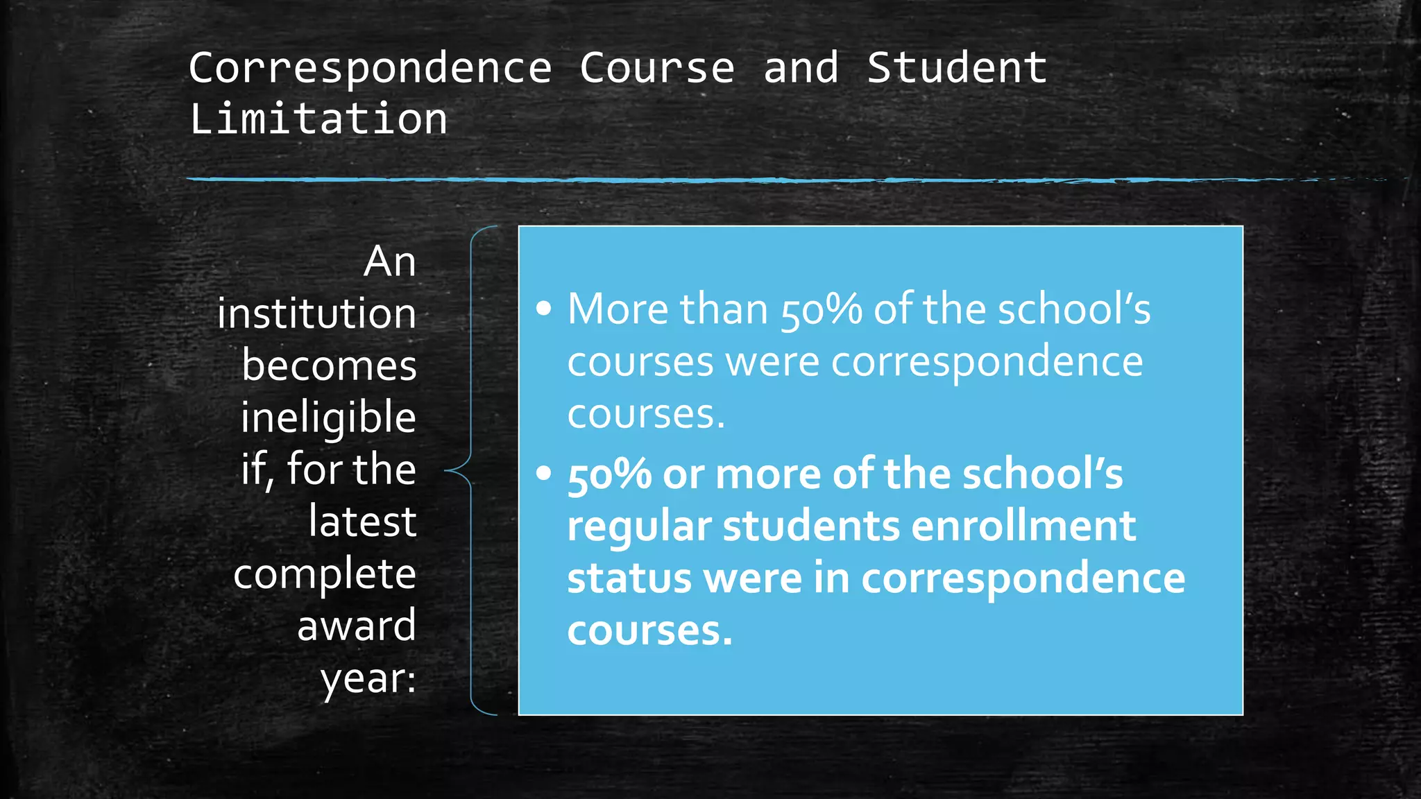 Title IV eligibility requirements | PPTX