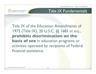 Title IX, Meet Clery, Clery Meet Title IX: Implementing the VAWA ...