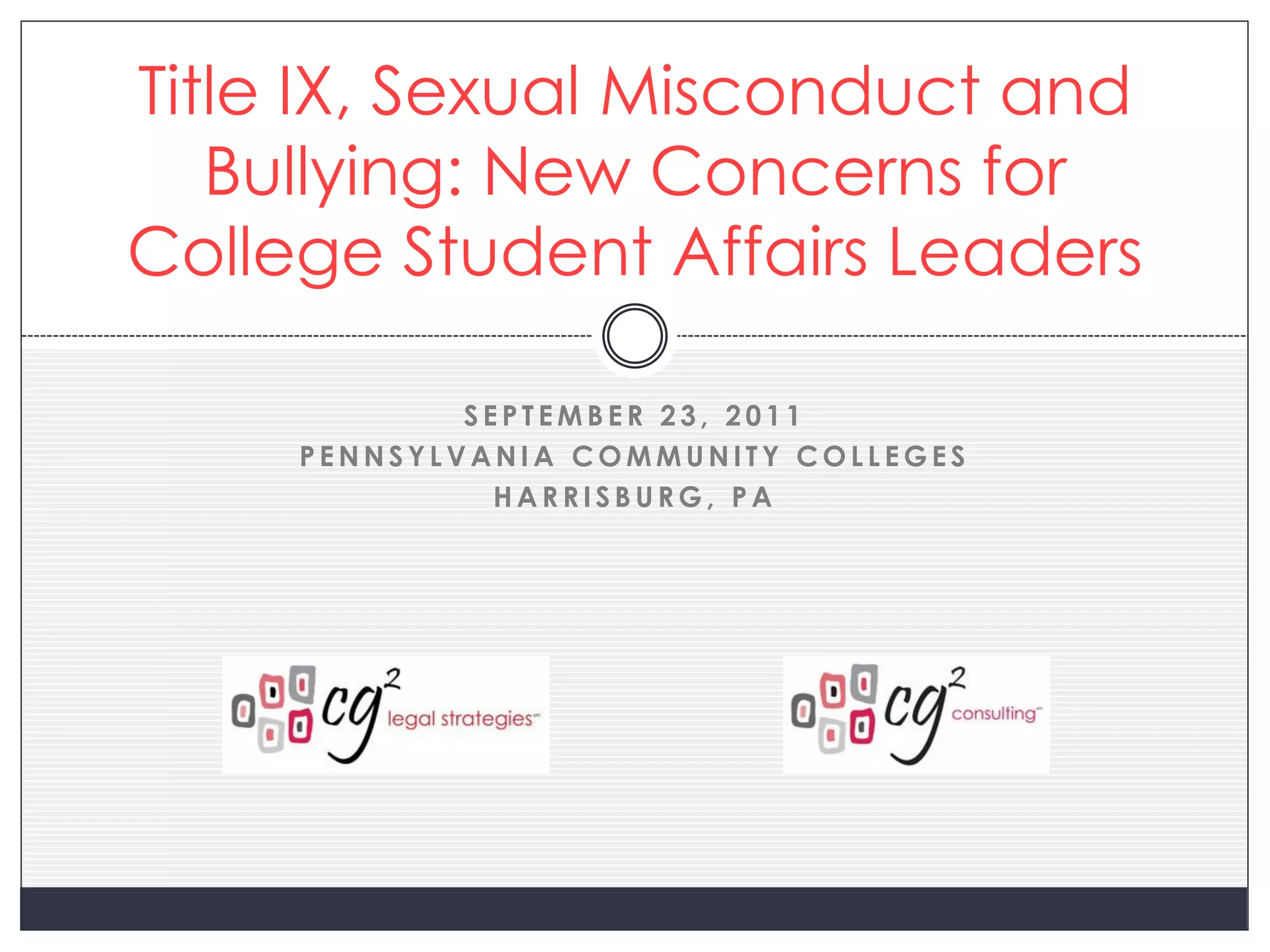 Title IX Sexual Misconduct And Bullying | PDF