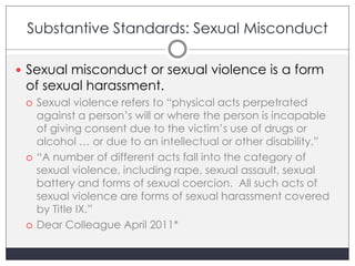 Title IX Sexual Misconduct And Bullying | PDF