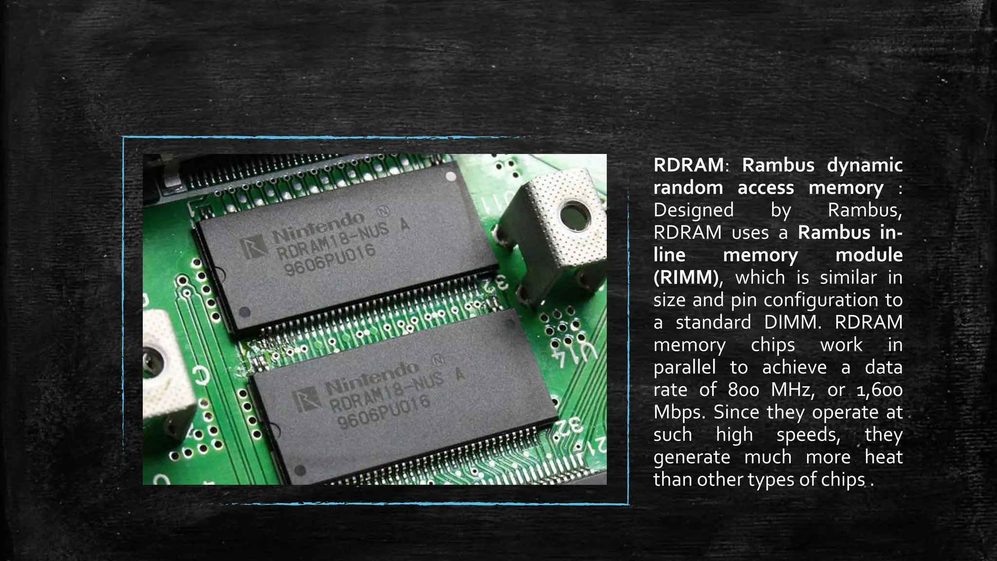 Memory - RAM and its types | PPTX