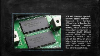 Memory - RAM and its types | PPTX