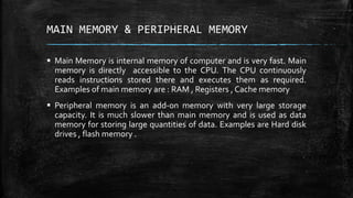 Memory - RAM and its types | PPTX