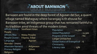 the banwaon tribe | PPTX