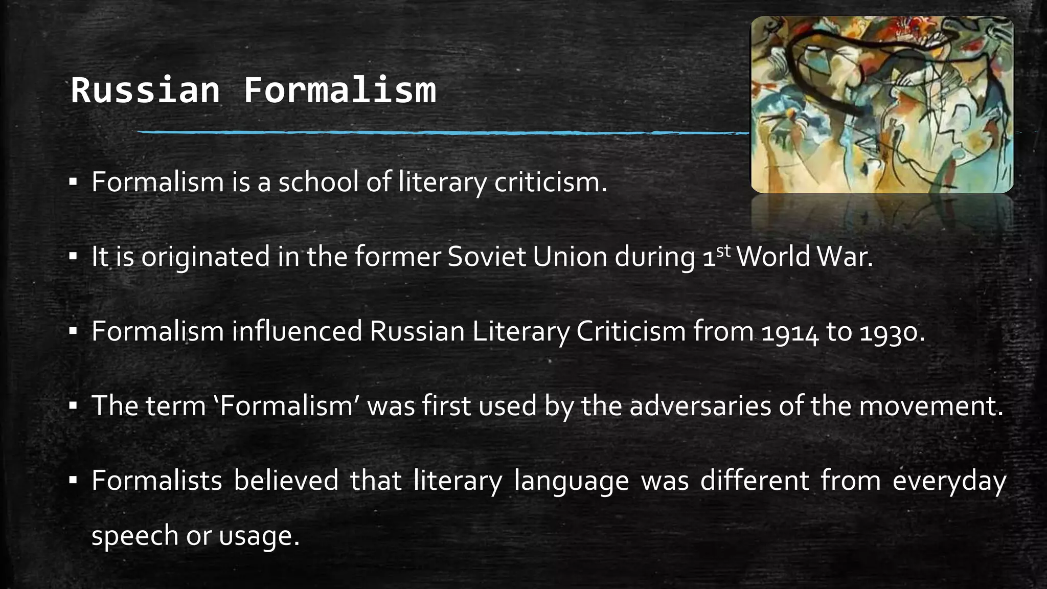 Russian Formalism | PPTX