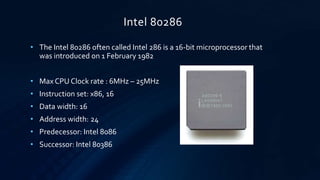 History Of Microprocessors | PPTX | Desktops | Computing