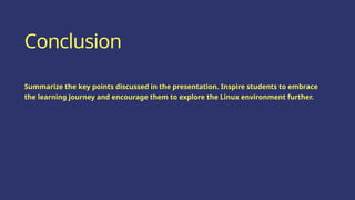 Learning Linux as a Student for Career Advancement | PPT