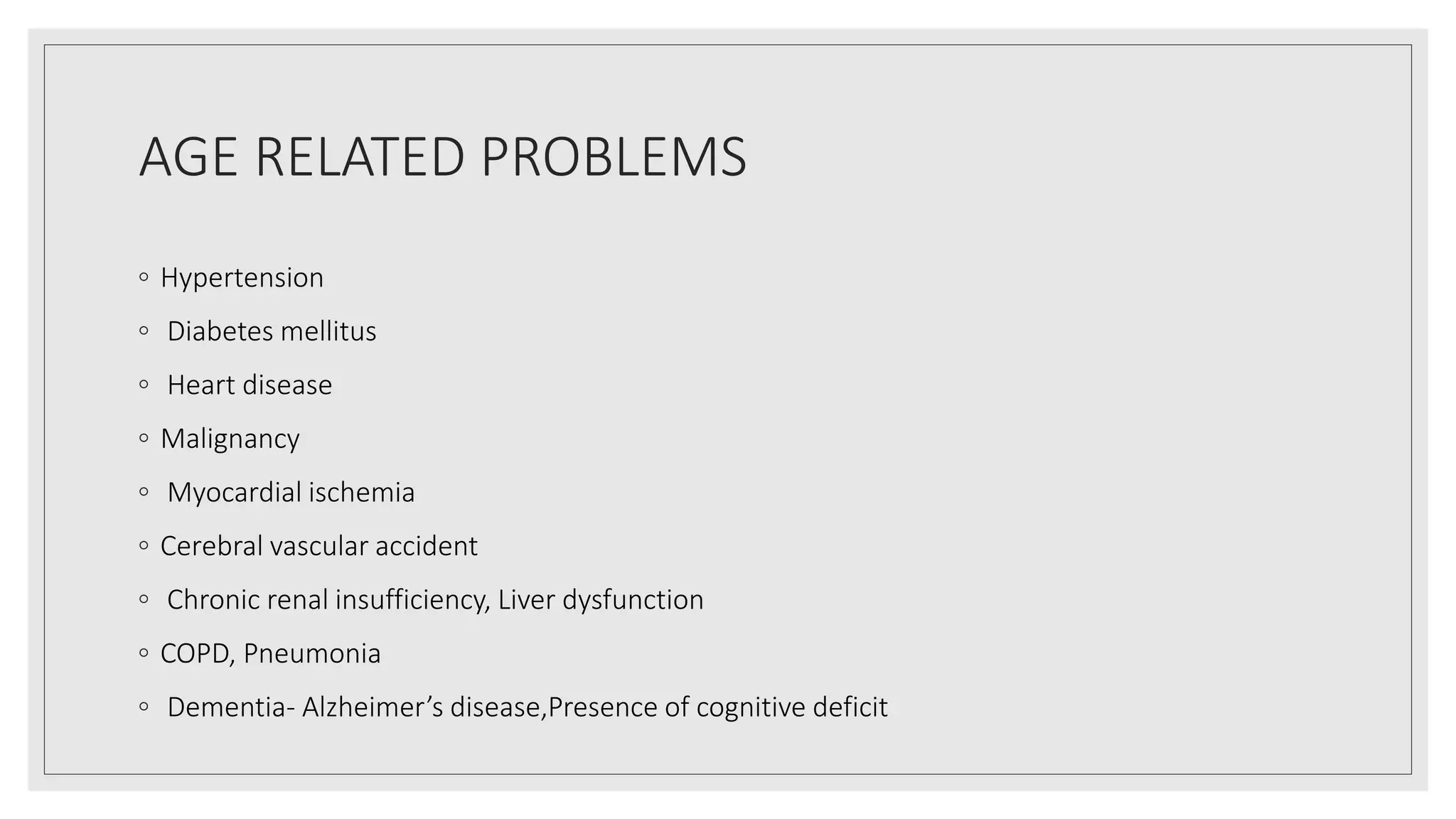ANAESTHESIA CONSIDERATIONS IN GERIATRIC PATEINTS | PPTX