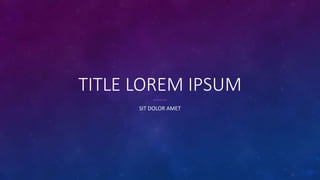 Title Lorem Ipsumpptpowerpontpresentaion | PPTX