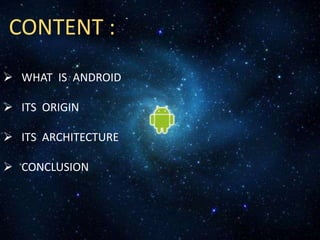 android OS | PPT | Free Download