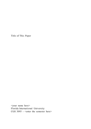 Title of This Paper | PDF