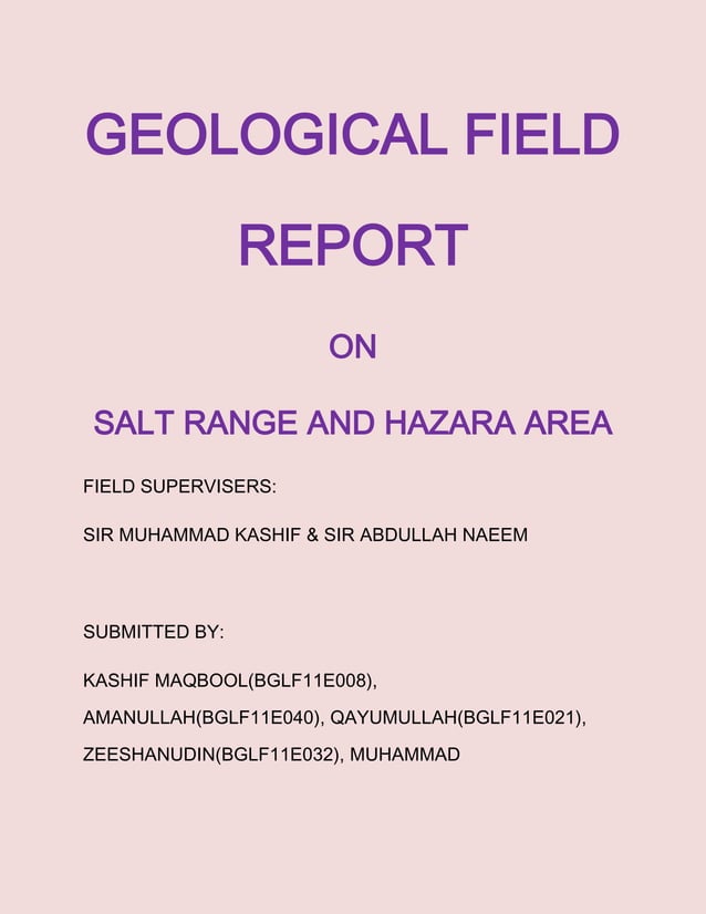 Title page | DOCX | Geology | Science