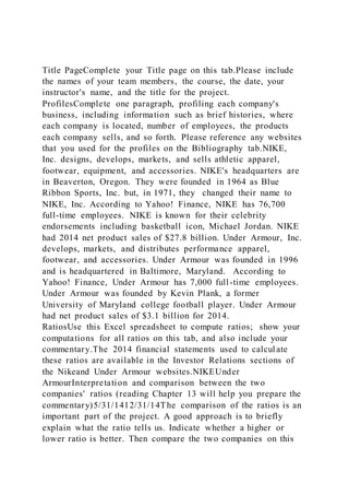 Title PageComplete your Title page on this tab.Please include the | PDF