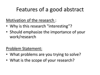 Title, problem statement & conclusion | PPT