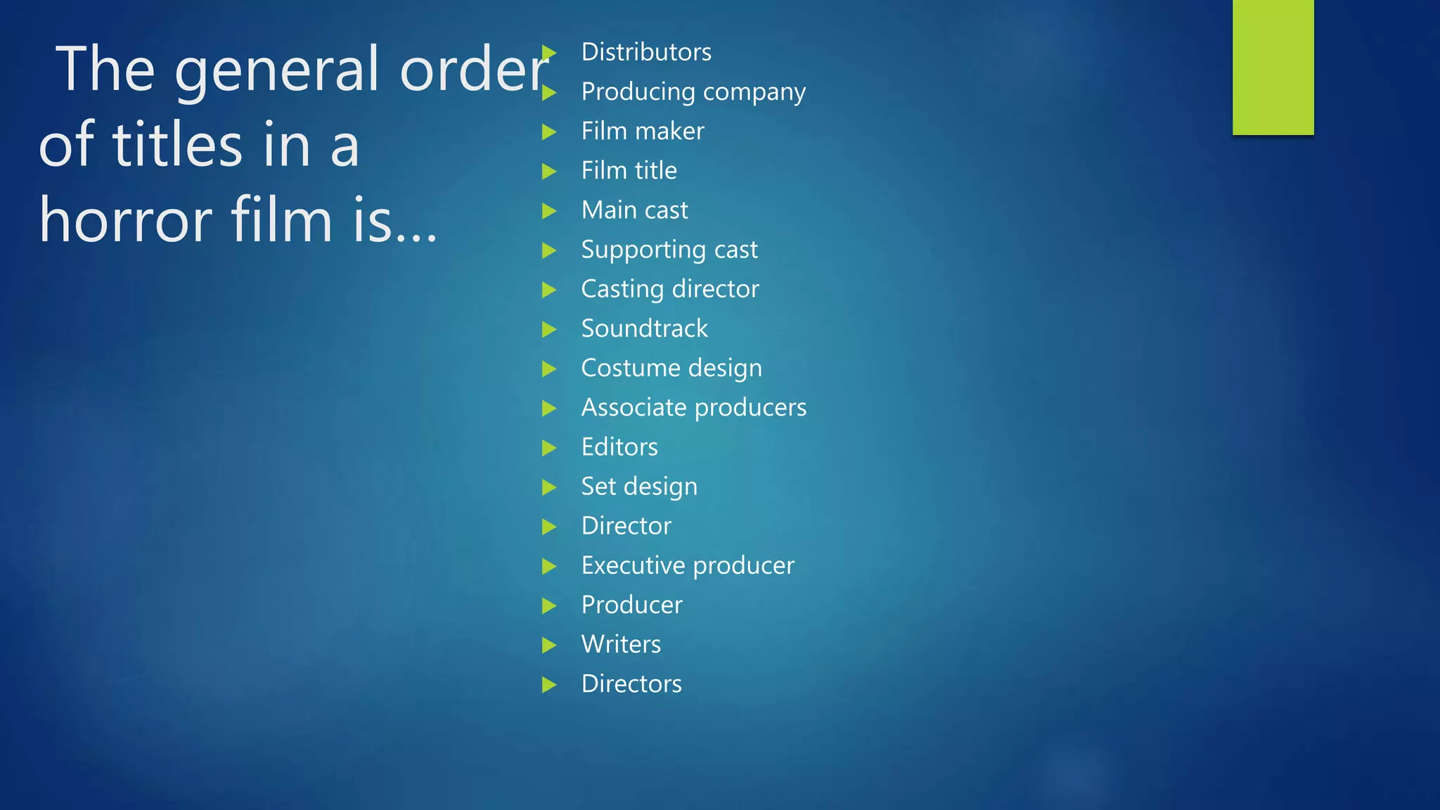 Titles (codes and conventions) | PPTX