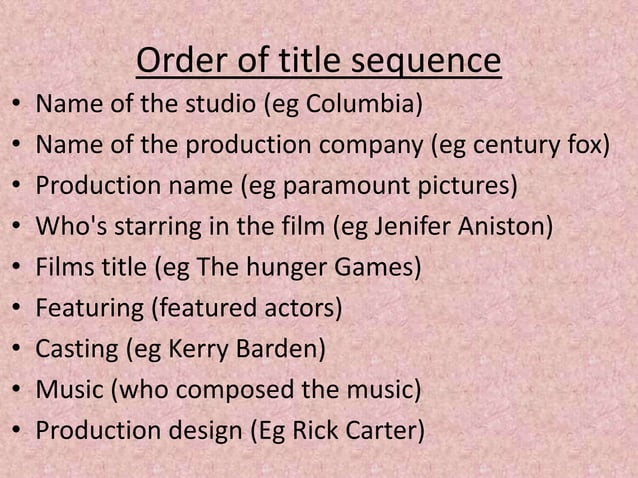 Title sequence | PPTX