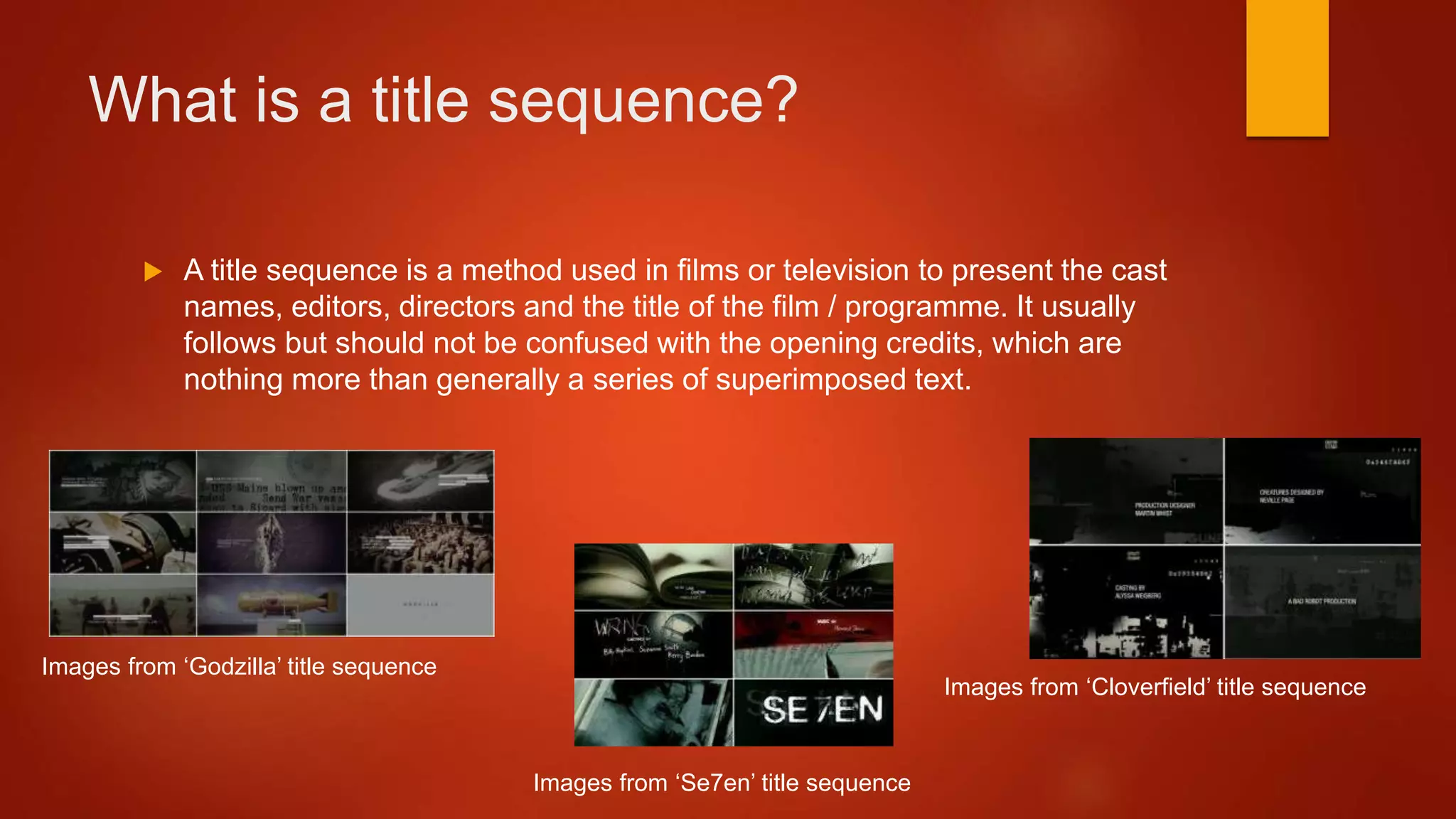 Title sequence | PPTX | Video Production | Content Production