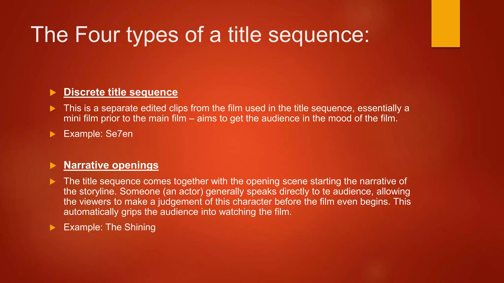 Title sequence | PPTX | Video Production | Content Production