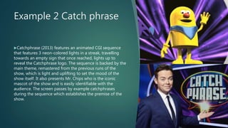 Reality TV Show Title Sequence Research | PPTX