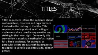 Title sequence codes and conventions | PPTX
