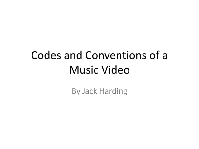 Conventions of a Music Video | PPT