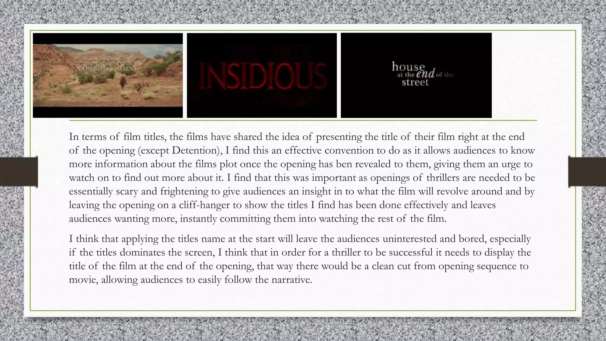 Title sequence analysis | PPT