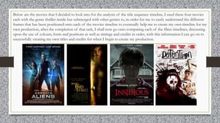 Title sequence analysis | PPT