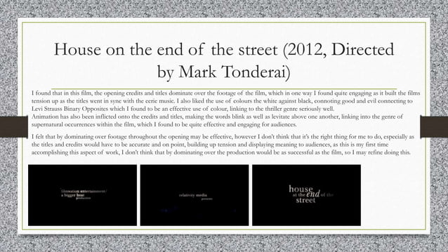 Title sequence analysis | PPT