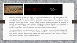 Title sequence analysis | PPT