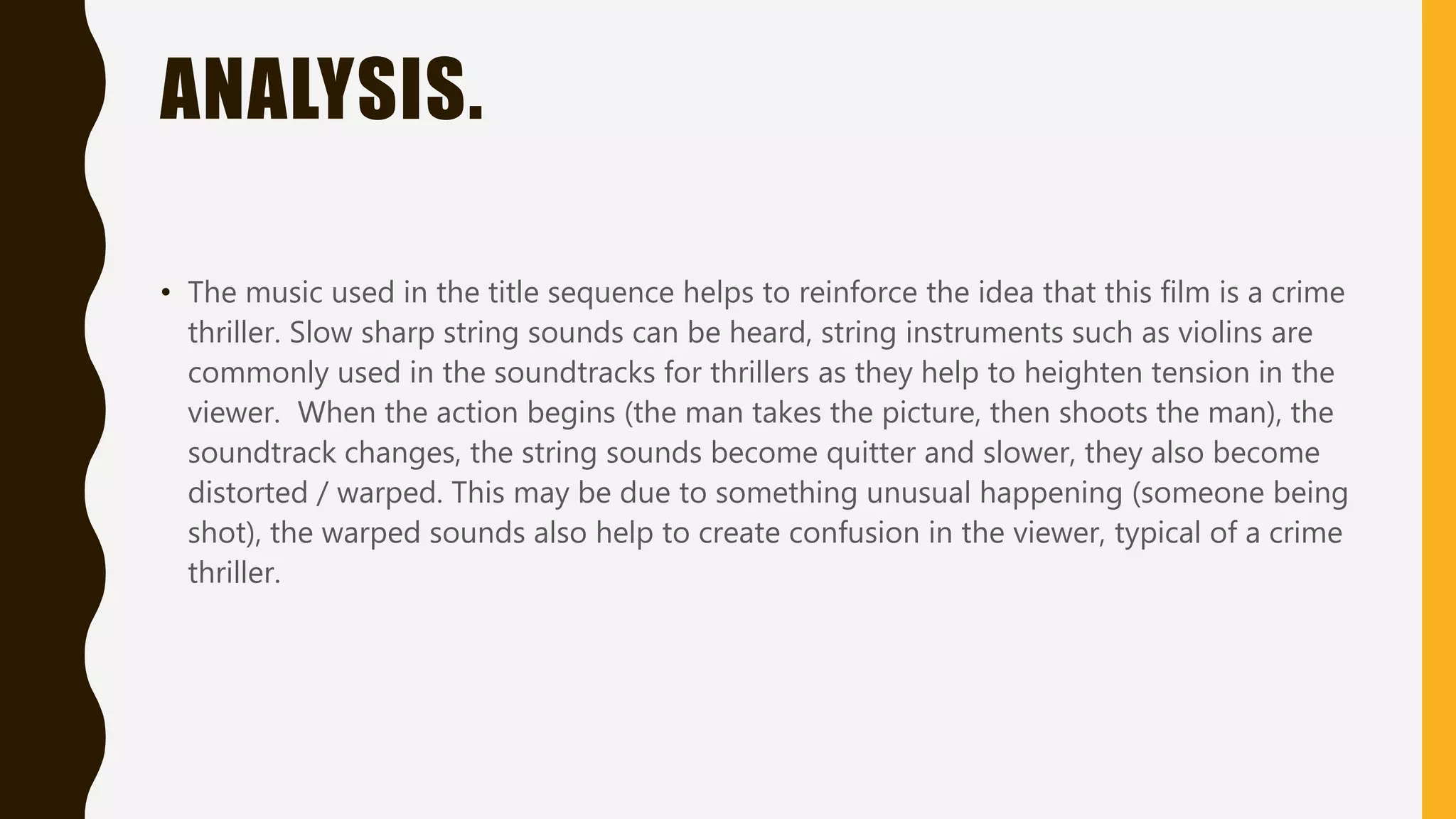 Title Sequence Analysis | PPTX