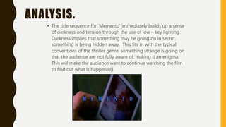 Title Sequence Analysis | PPTX