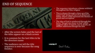 Title sequence analysis - Se7en | PPTX