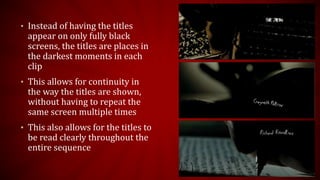 Title sequence analysis - Se7en | PPTX