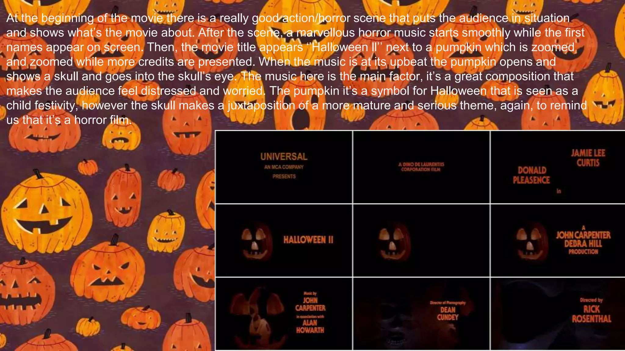 Title sequence analysis of | PPTX | Horror | Genres