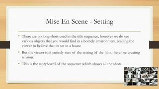 Title Sequence Analysis of Se7en | PPTX