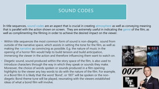 Title sequence codes and coventions | PPTX