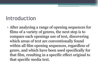 Title Sequence Comparison | PPTX