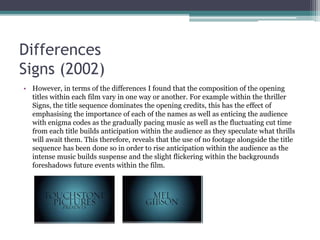 Title Sequence Comparison | PPTX